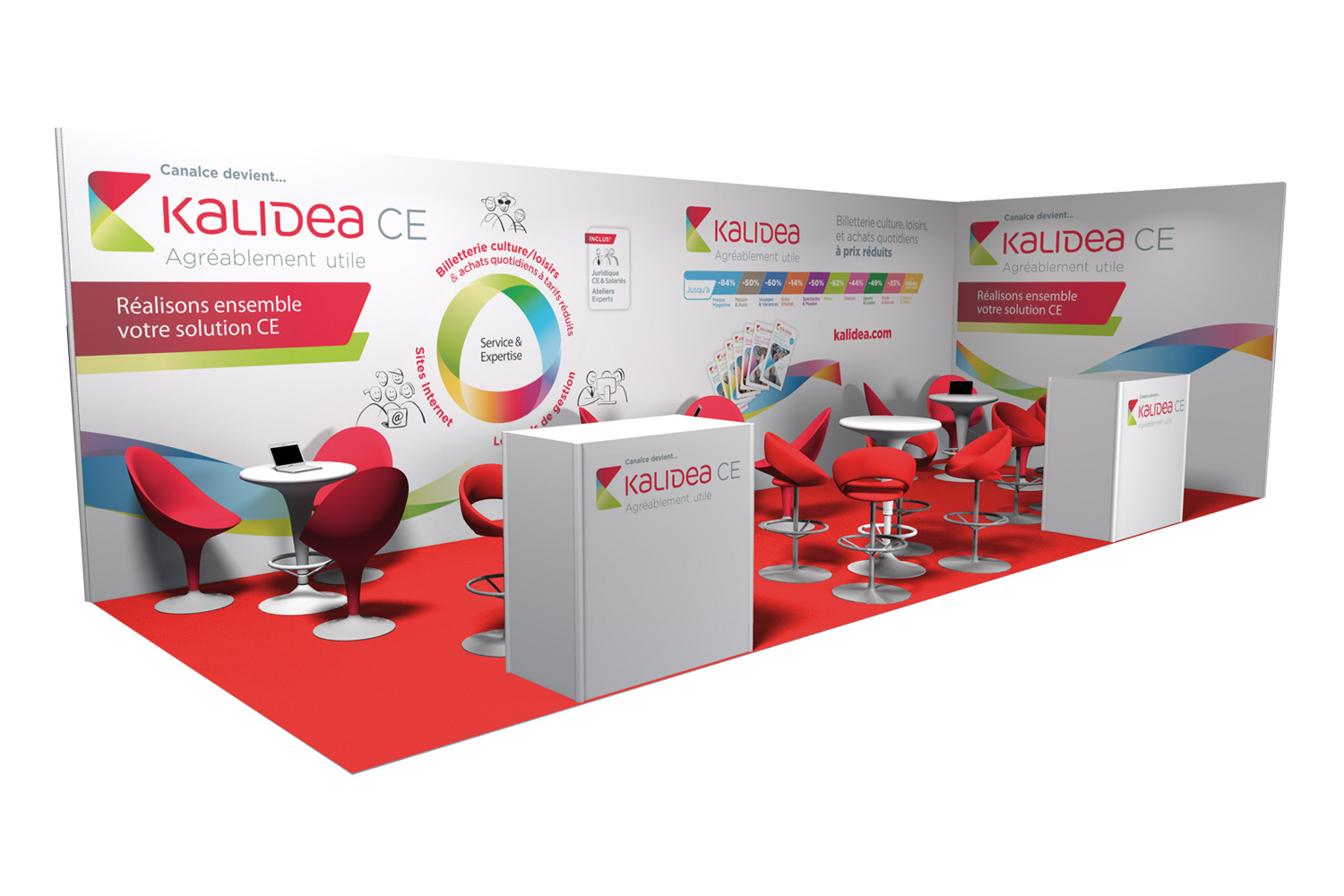 Maquette de Stand 3D Kalidea - Zagass Design